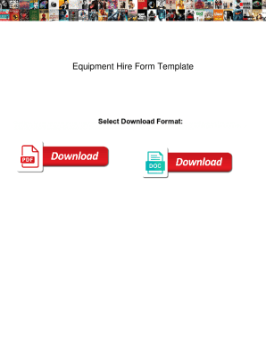 Fillable Online Equipment Hire Form Template Fax Email Print - pdfFiller