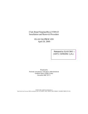 Fillable Online Click Bond Nutplate/Hysol 9309.03 Installation and ...