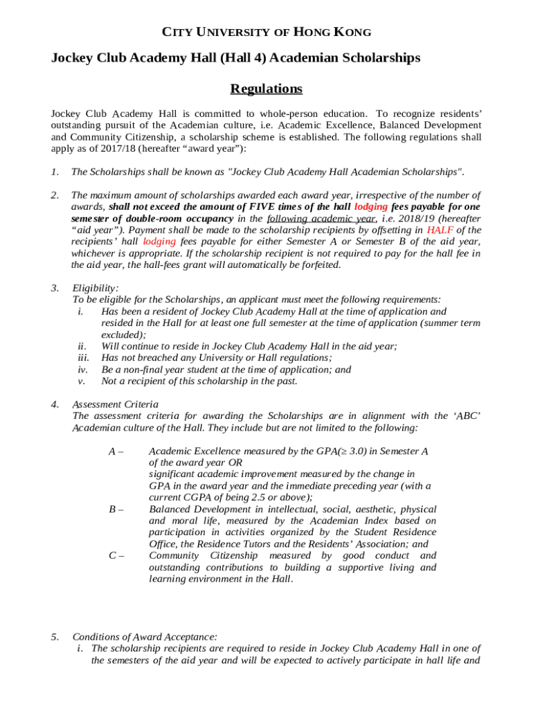 Academian Scholarships - City University of Hong Kong - Studylib Doc ...