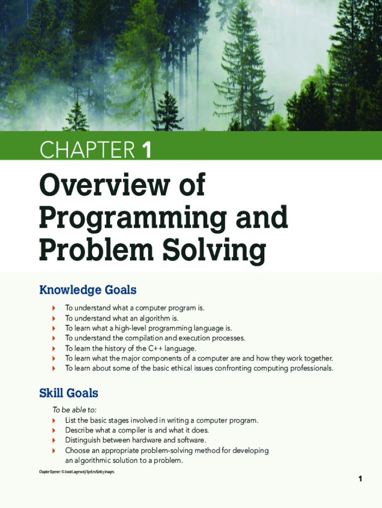 Fillable Online An Introduction To Computer Science And Problem Solving Fax Email Print Pdffiller