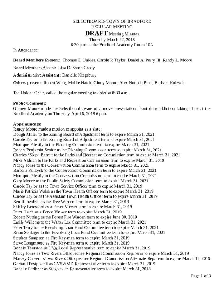 Board Members Absent:Lisa D Doc Template | pdfFiller