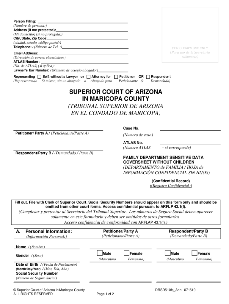 Completable En línea superiorcourt maricopa Responder a una Peticin para la separacin legal ...