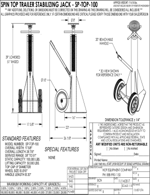 Fillable Online Vestil SP-TOP Steel Spin Top Trailer Stabilizing Jack ...