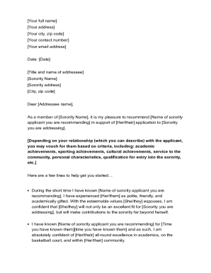 Fillable Online Sample Sorority Recommendation Letter.pdf Fax Email ...