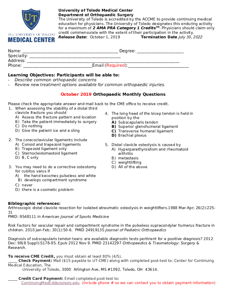 The University of Toledo is accredited by the ACCME to provide ...