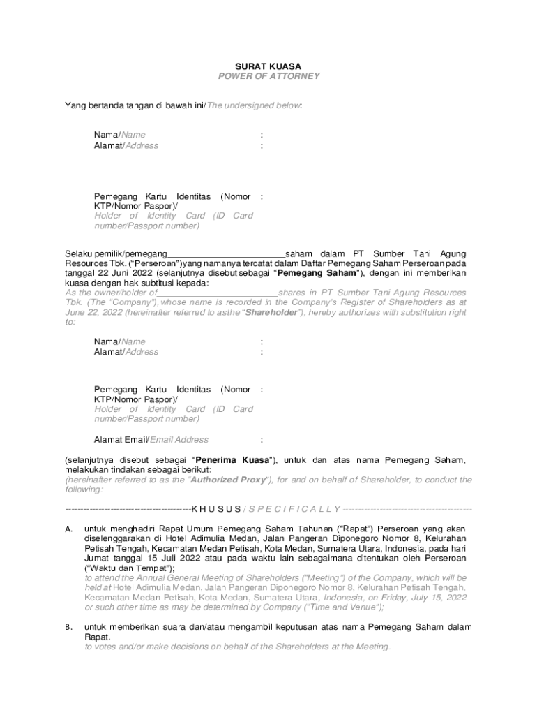 Fillable Online Yang bertanda tangan di bawah ini/The undersigned below ...