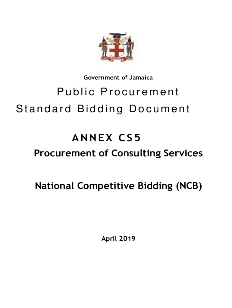 Fillable Online This standard bidding document (SBD) for Procurement of ...