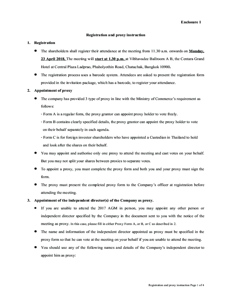 Fillable Online Enclosure No.4 Explanation of the shareholder ...