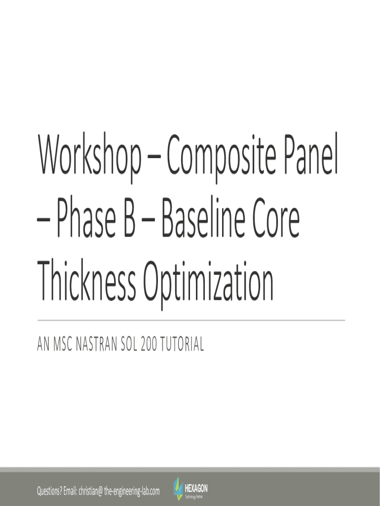Fillable Online Nastran SOL 200 Tutorial - Composite PanelPhase ... Fillable Online Nastran SOL 200 Tutorial - Composite PanelPhase ...