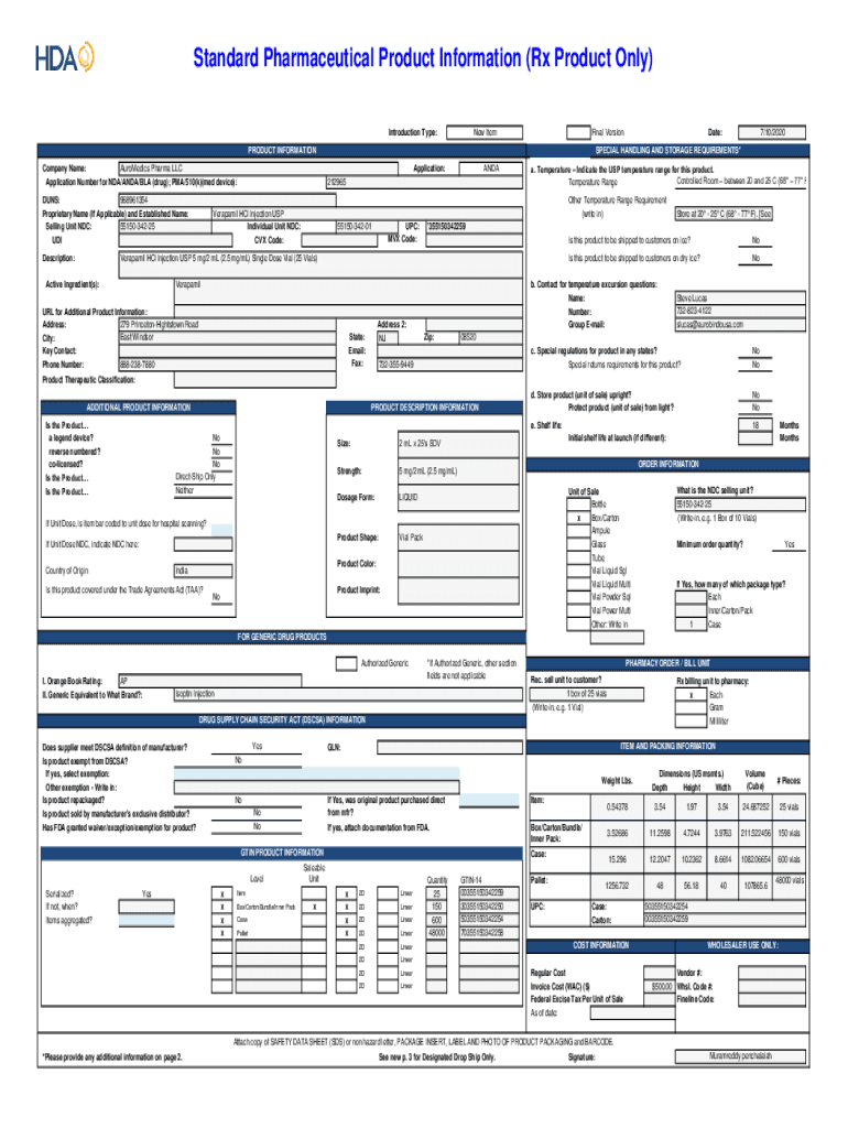 Fillable Online Hydrochloride Injection, USP(5 mg/2 mL and 10 ... Fax ...