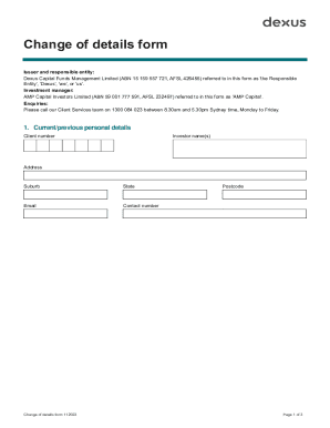 Fillable Online Changing your personalised fee structure Fax Email ...