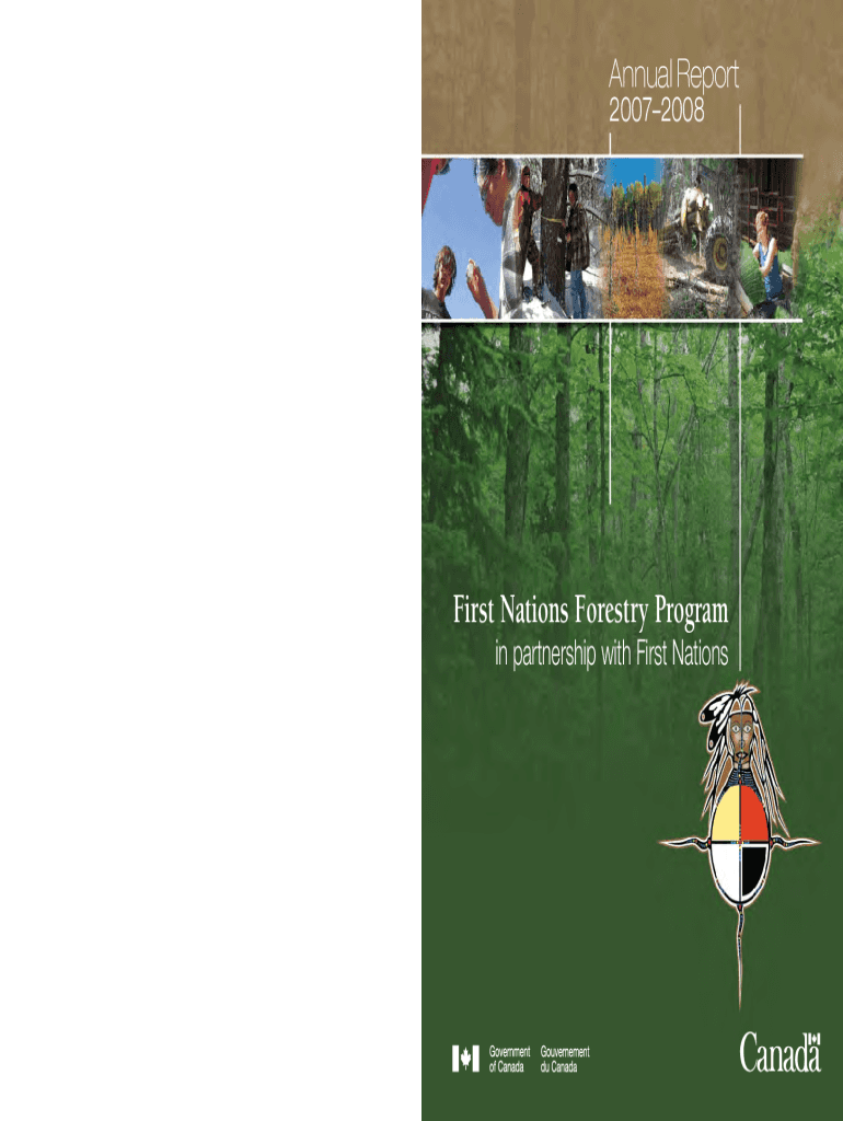 Fillable Online publications gc First Nations Forestry Program. Annual ...
