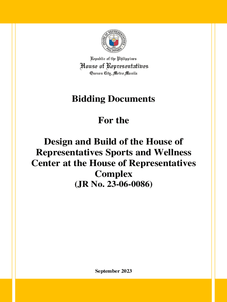Fillable Online Bidding Documents For the Design and Build of the House ...