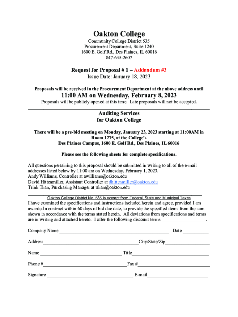 Fillable Online Procurement Department, Suite 1240 Fax Email Print - pdfFiller