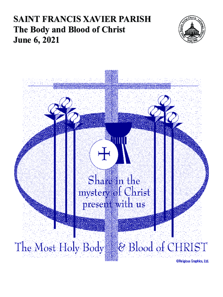Fillable Online SAINT FRANCIS XAVIER PARISH 4th Sunday of Easter ...