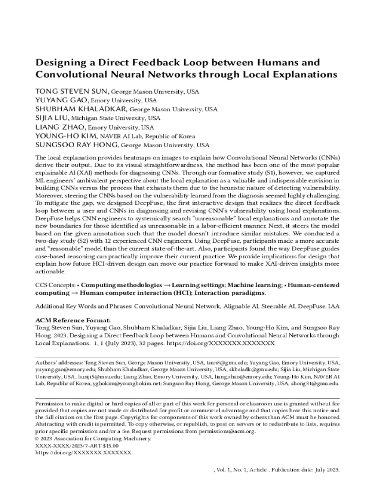 Fillable Online Designing a Direct Feedback Loop between Humans and ... Fax Email Print - pdfFiller