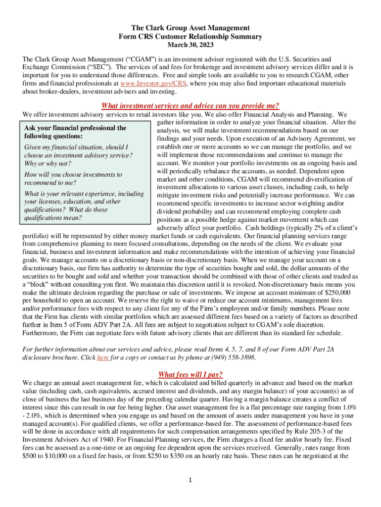 Fillable Online CGAM Form CRS (final amended) 2.23.2021 (00270418).DOCX ...