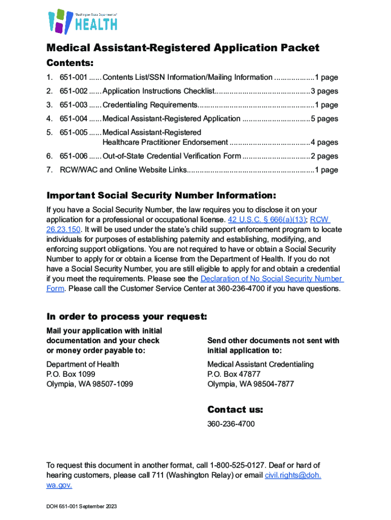 Fillable Online doh wa 1. Checklist of Required Documents for Students and ... Fax Email Print ...