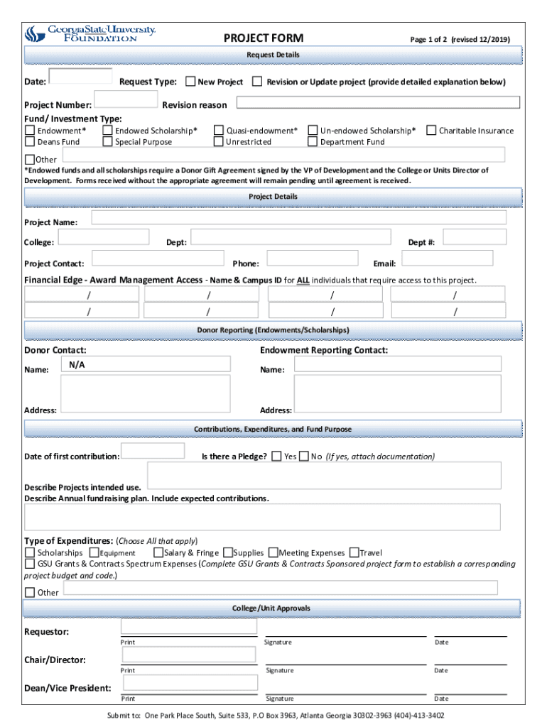 Fillable Online project-request-form.pdf Fax Email Print - pdfFiller