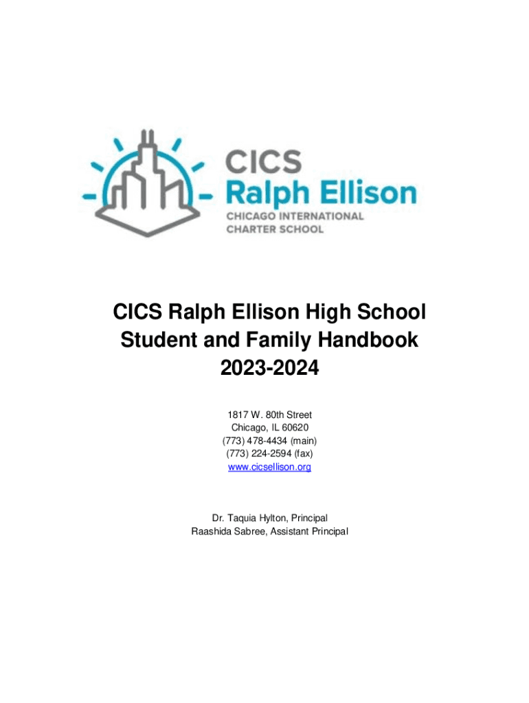 Fillable Online CICS Ralph Ellison High School Student and Family ...