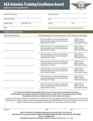 Fillable Online AEA AERO Online Training Fax Email Print - pdfFiller