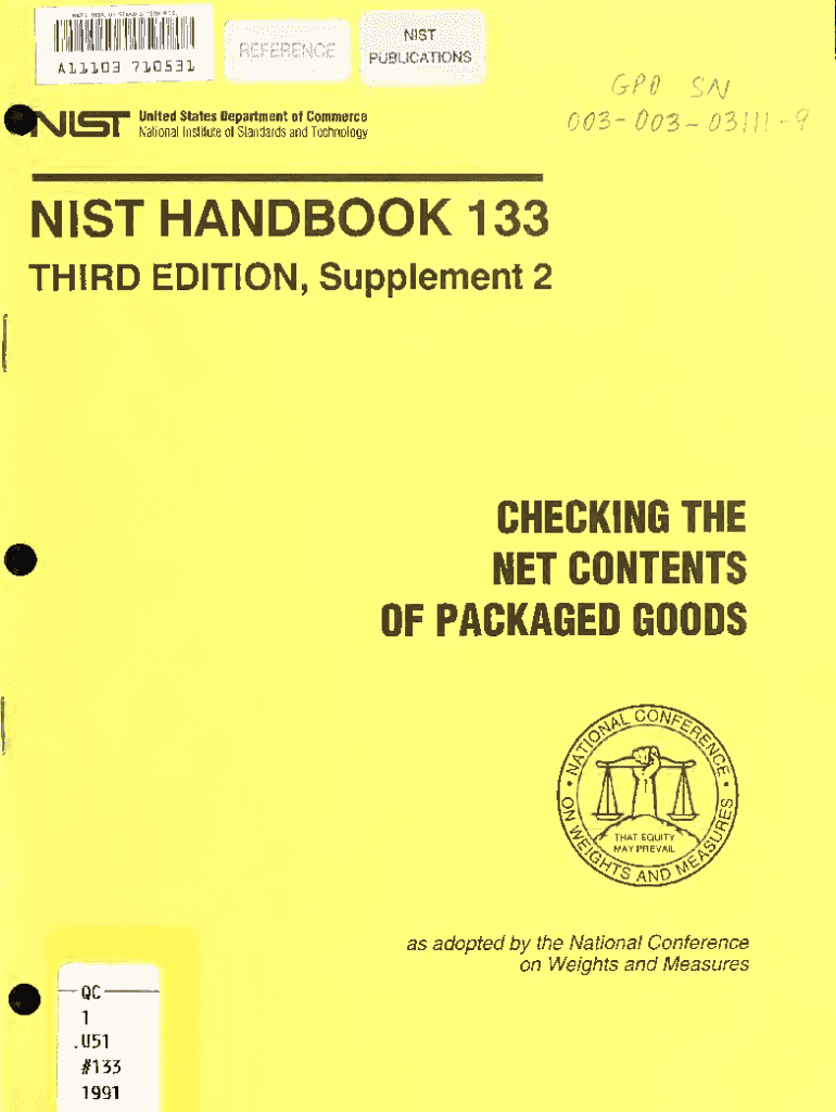 Fillable Online nvlpubs nist Determining Net Weight Compliance for Meat ...