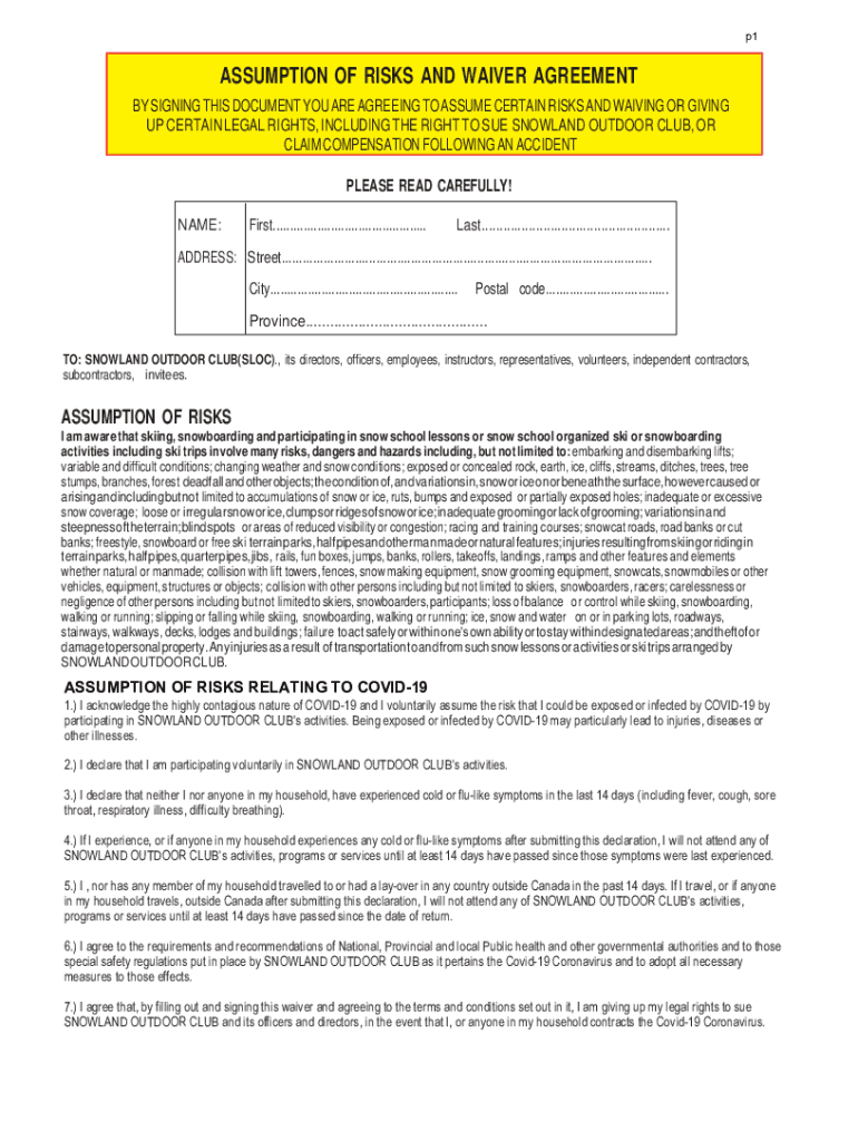 Fillable Online What is the effect of signing a waiver? Fax Email Print ...