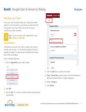 Fillable Online Navigate Open Enrollment for Desktop Job Aid - Workday ...