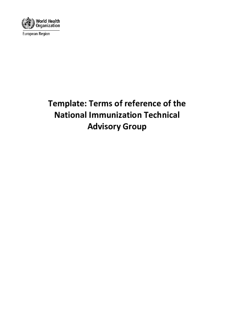 Fillable Online Template: Terms of reference of the National ...