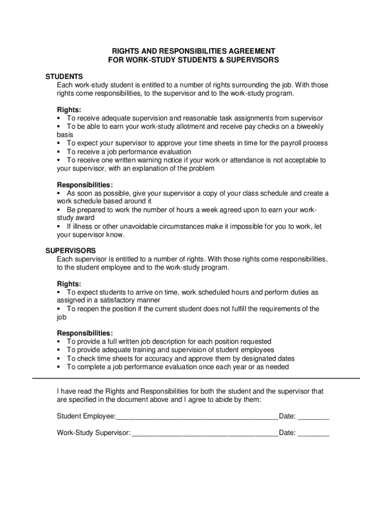 Fillable Online RIGHTS AND RESPONSIBILITIES AGREEMENT Fax Email Print ...