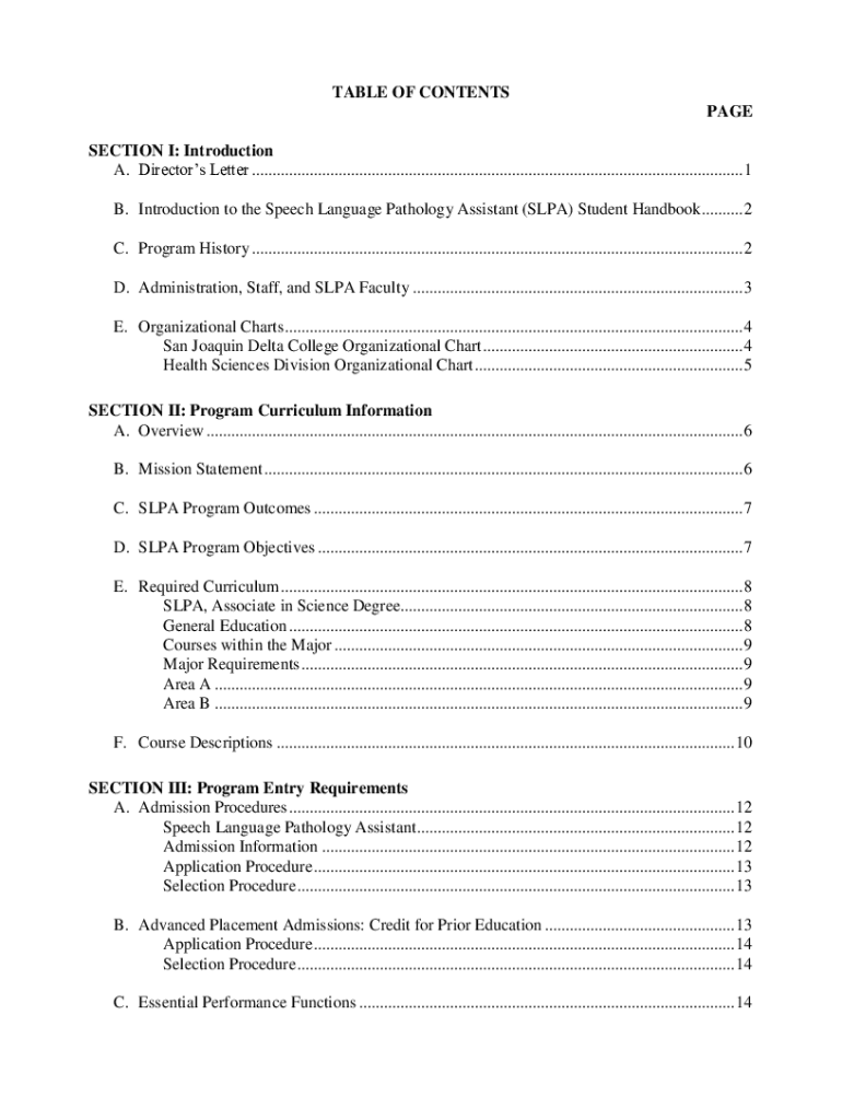 Fillable Online TABLE OF CONTENTS PAGE SECTION I Fax Email Print ...