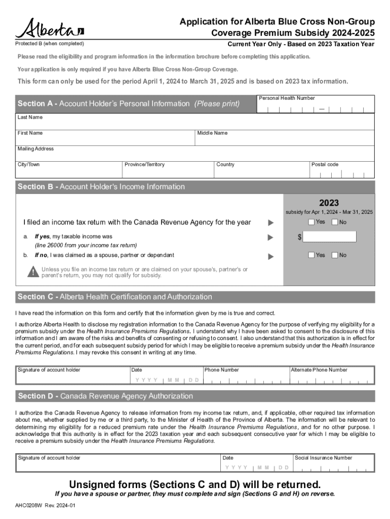 Fillable Online Unsigned forms (Sections C and D) will be returned. Fax ...