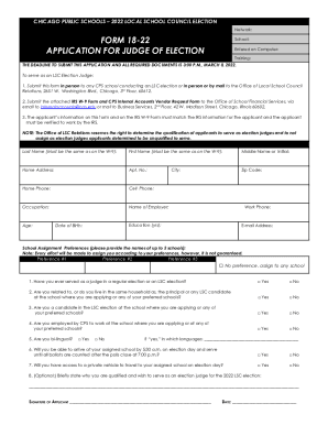Fillable Online 2022 LSC Election Form 18-22 Application for Judge of ...