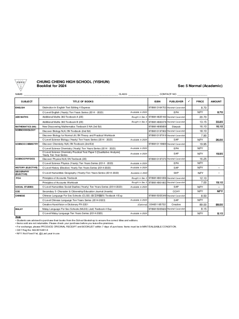 Fillable Online O Level English (Yearly) Ten Years Series (2014 - 2023 ...