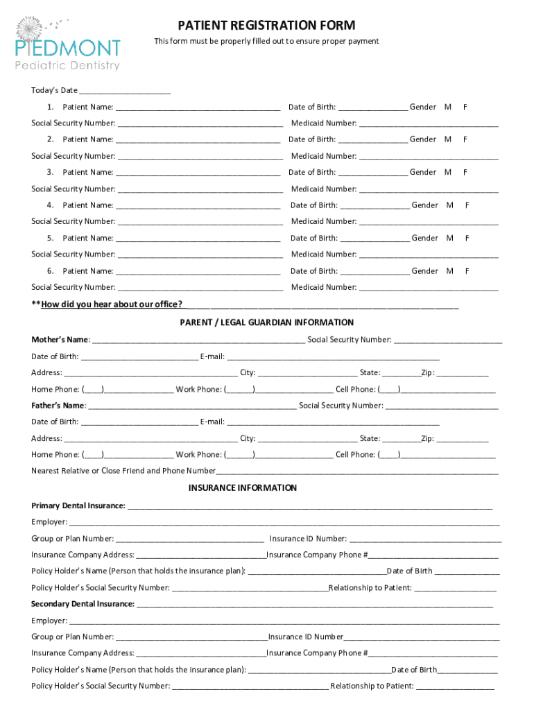 Fillable Online Patient Registration Worksheet/Form (PRW) Fax Email ...