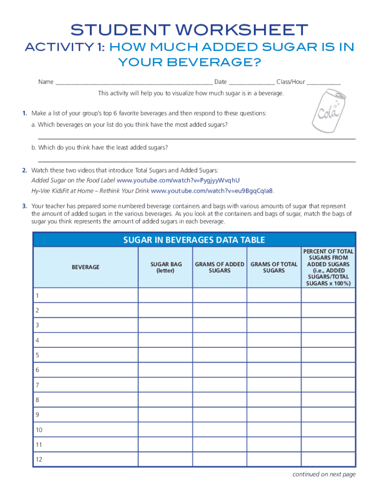 Fillable Online Sugar-in-Soda-Worksheet-1.pdf - Sugar Savvy Students ...