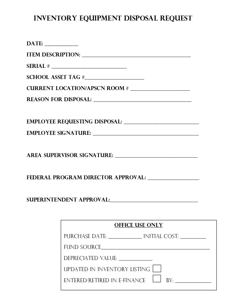 Fillable Online Harvard University Equipment Disposal Request Form Fax ...