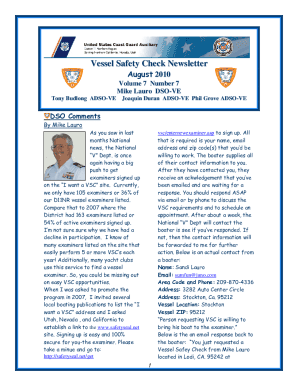 Fillable Online vessel safety checks for rental agencies with ...