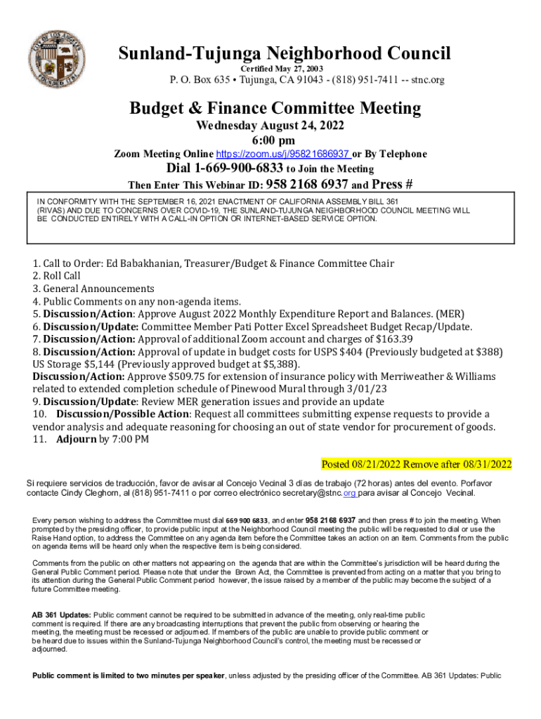 Fillable Online ens lacity SUNLAND-TUJUNGA Map - LA City Clerk - City ...