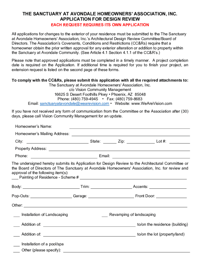 Fillable Online SAMPLE Architectural Application (PUD) Fax Email Print ...