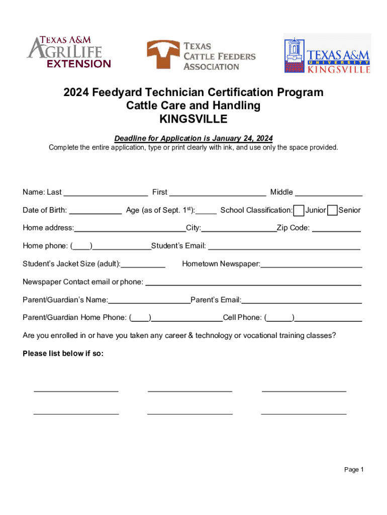 Fillable Online Cattle Care and Handling Fax Email Print - pdfFiller