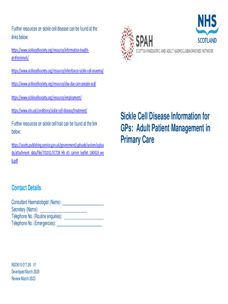 Fillable Online Sickle Cell Society - Supporting People Affected by ... Fax Email Print - pdfFiller