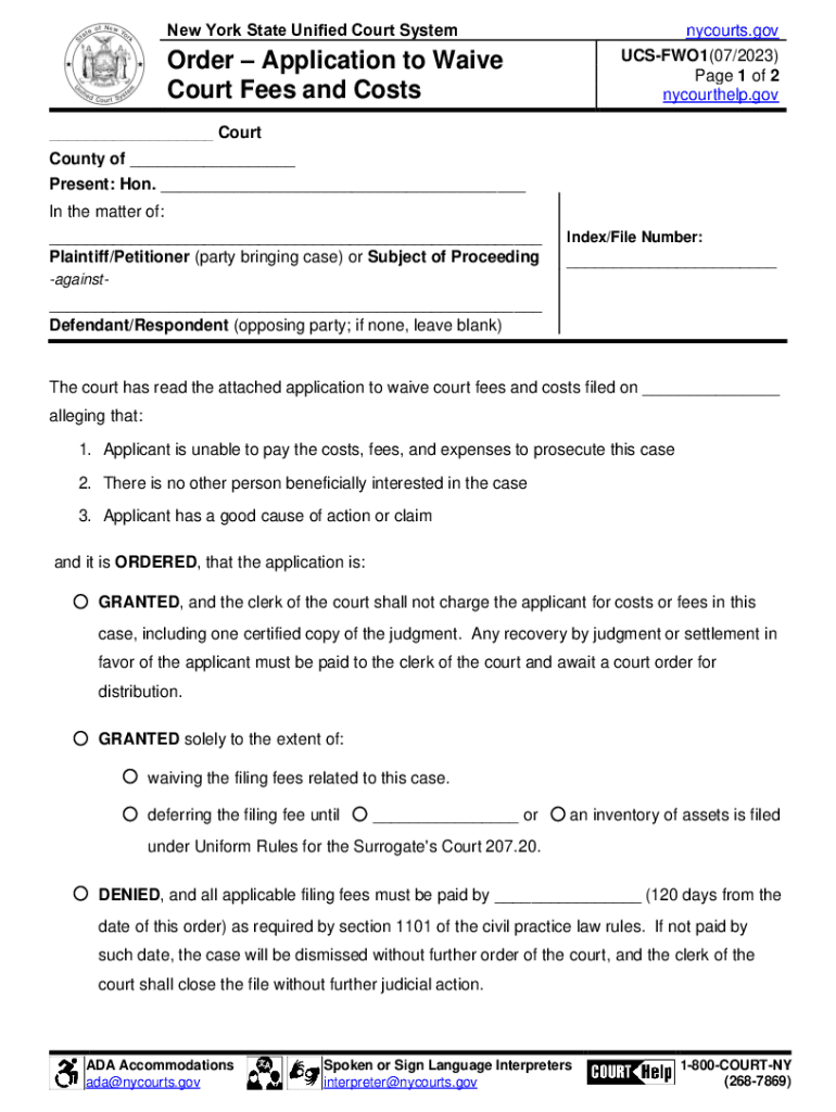 Fillable Online E-Filing - E Courts - New York State Unified Court ...