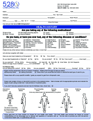 Fillable Online 5280 Chiropractic Forms Fax Email Print - pdfFiller