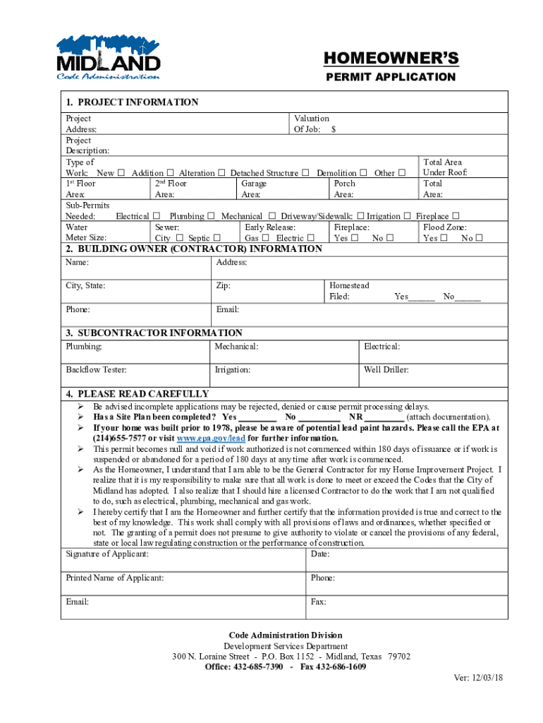 Fillable Online Residential Construction & Building PermitsCity of Mesa ...