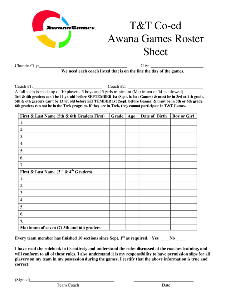 Fillable Online Awana Games Sample Guidelines - b5z.net Fax Email Print ...