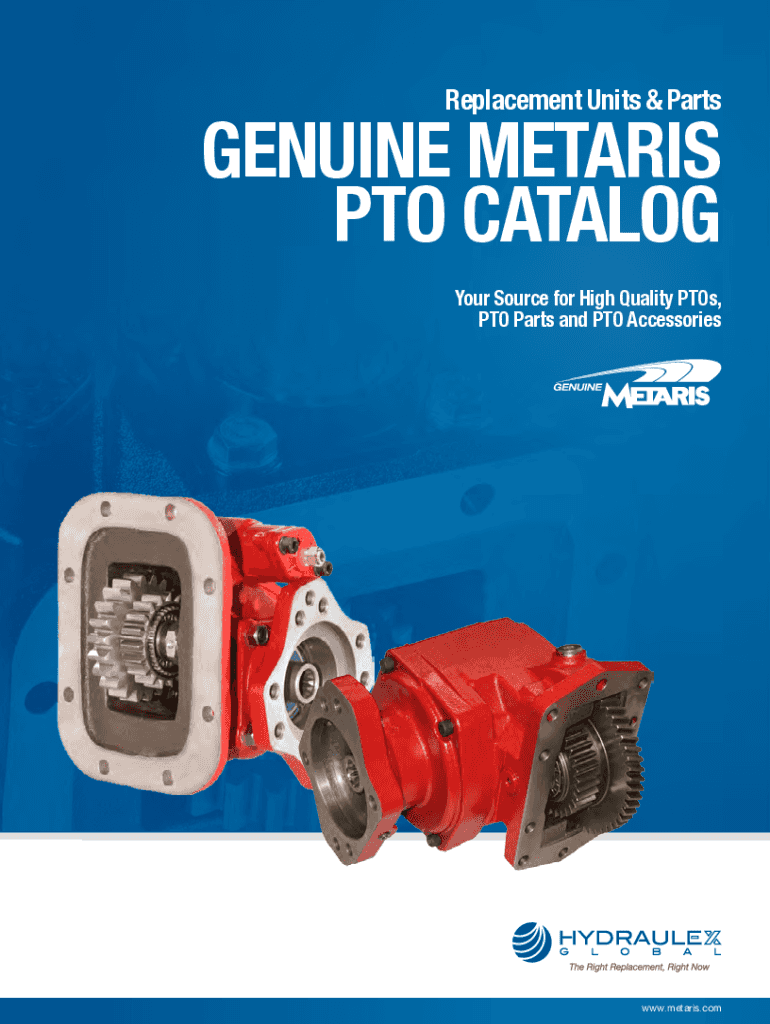 Fillable Online Metaris Aftermarket 6 & 8 Bolt Power Take-offs (PTOs ...