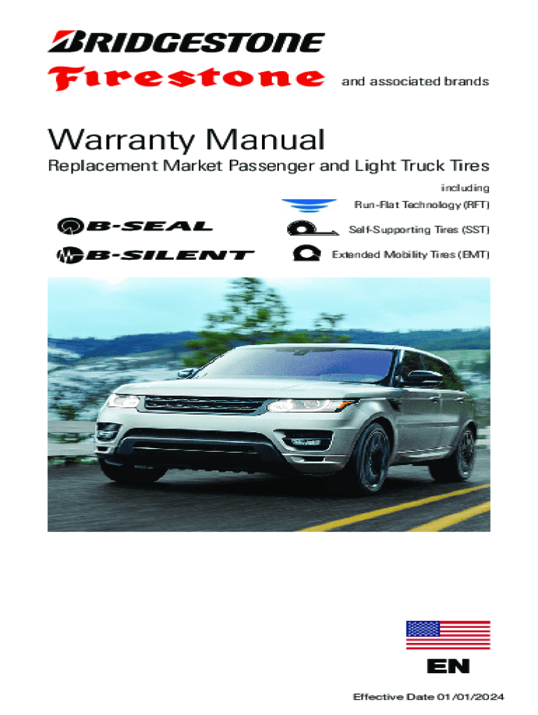 Fillable Online . Bridgestone Firestone And Associated Brands Warranty ...