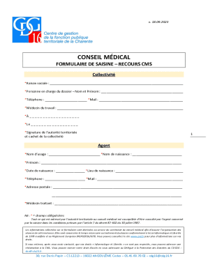 Remplissable En Ligne saisine du conseil medical superieur Fax Email ...