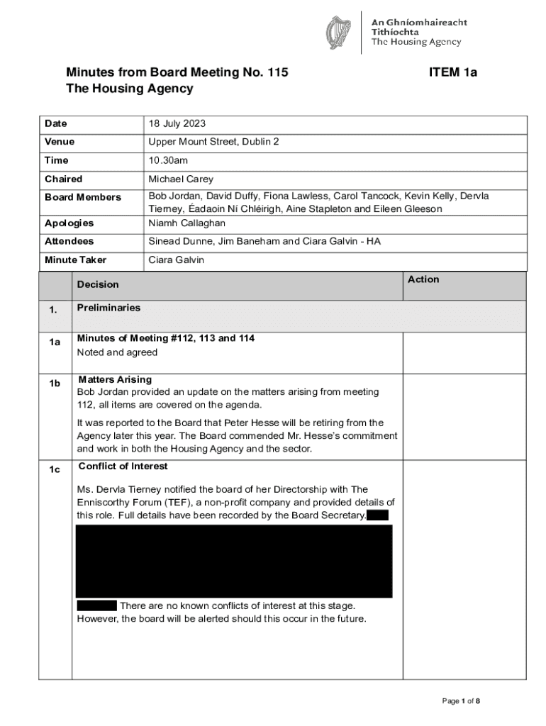 Fillable Online Bob Jordan, David Duffy, Fiona Lawless, Carol Tancock ...